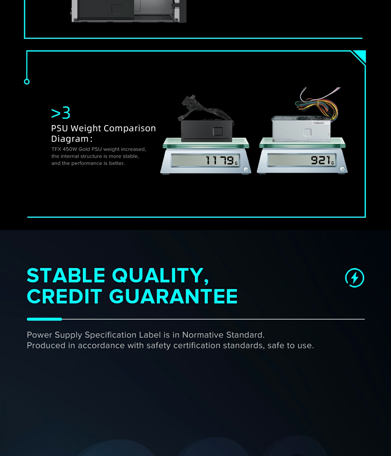 GT-450G-TFX PSU Gold Computer Power Supplies