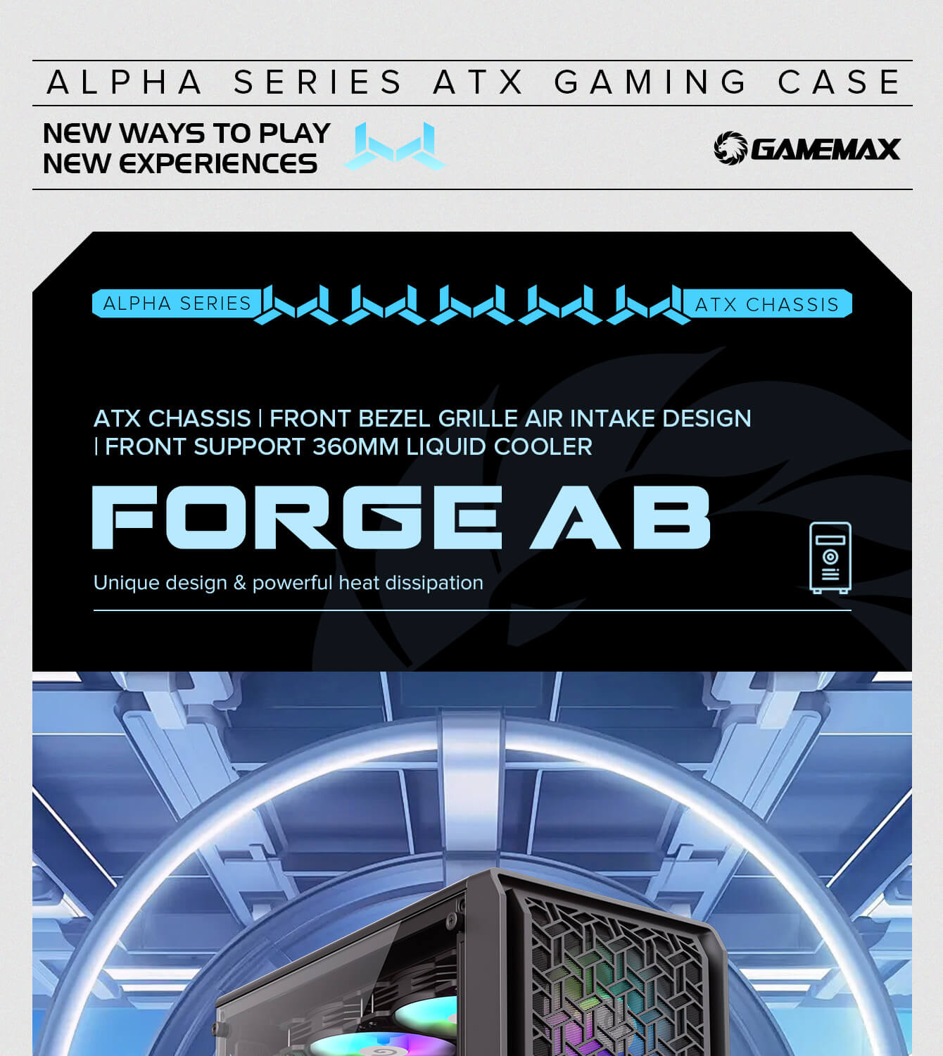 Forge AB-Mid Tower ATX Gaming PC Cases