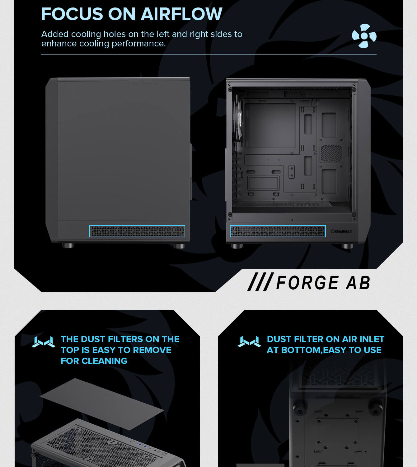 Forge AB-Mid Tower ATX Gaming PC Cases